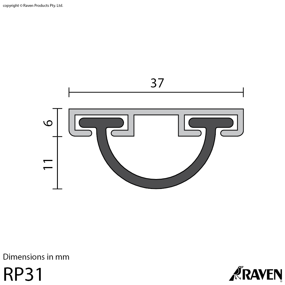 RP31 Door Bottom Seal | Doorseal.com.au
