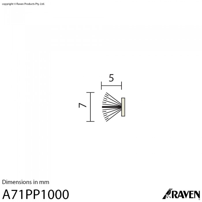 RP71 Polypile Only BK 1000mm | Doorseal.com.au